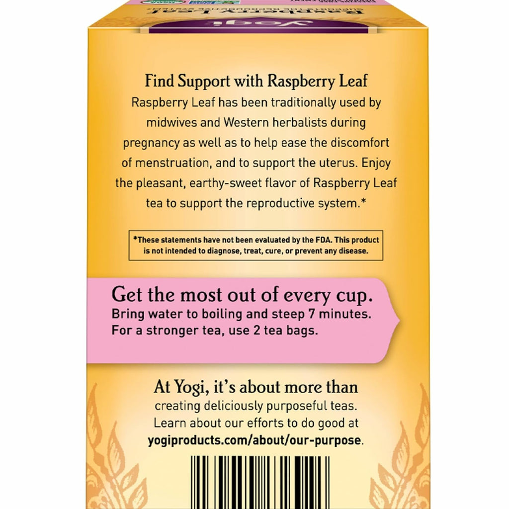 Yogi raspberry leaf tea for wellness