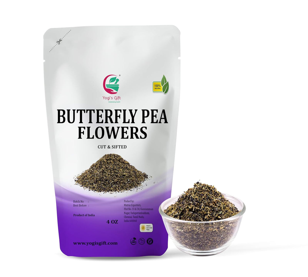Yogi's Gift butterfly pea flower tea