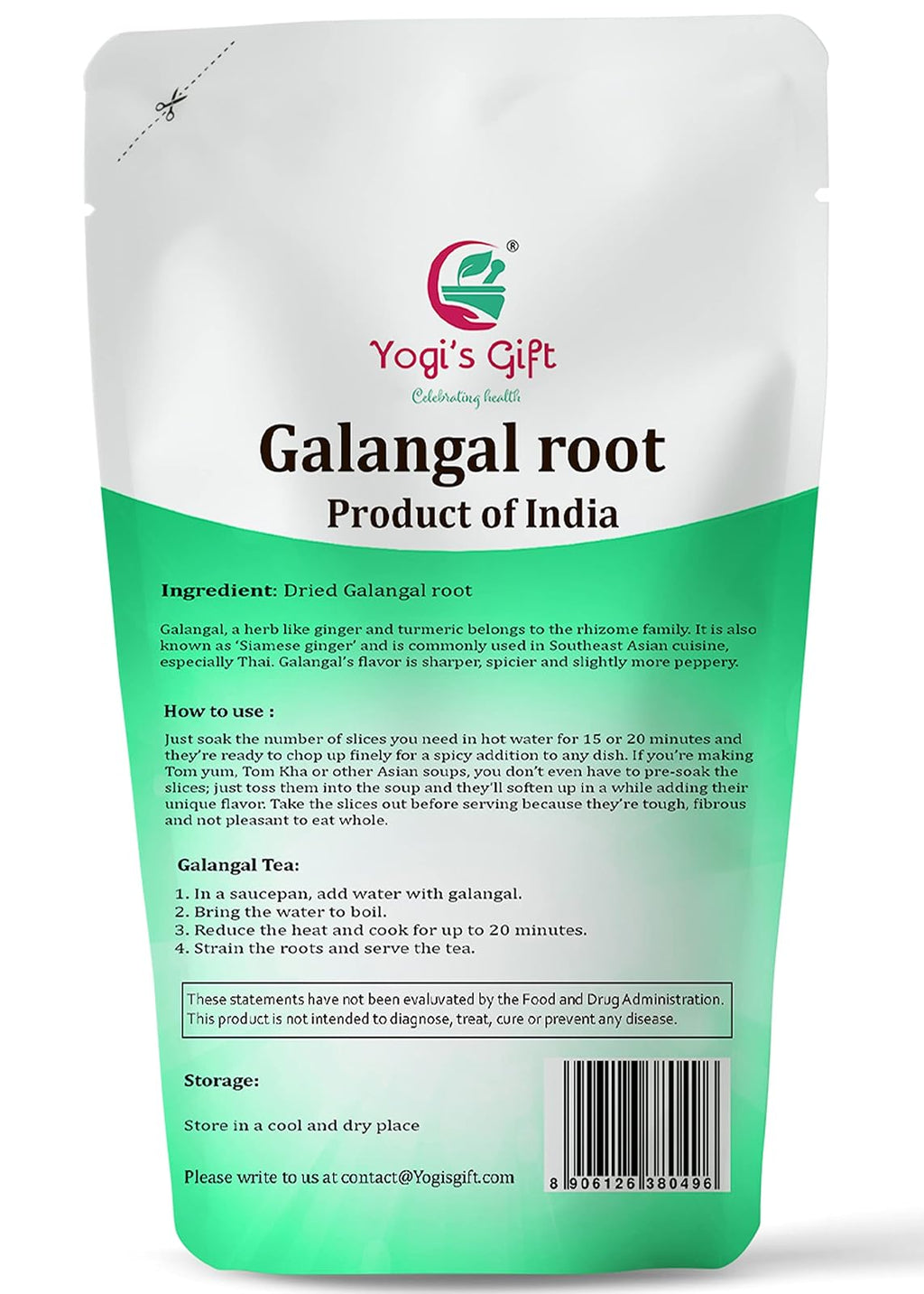 Yogi's Gift dried galangal root