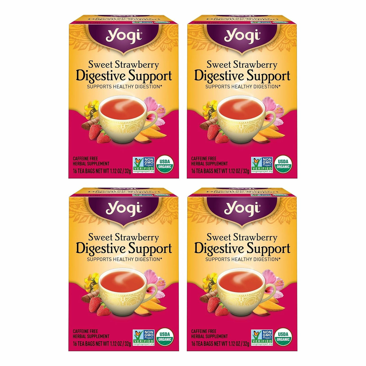 Yogi Sweet Strawberry herbal tea bags