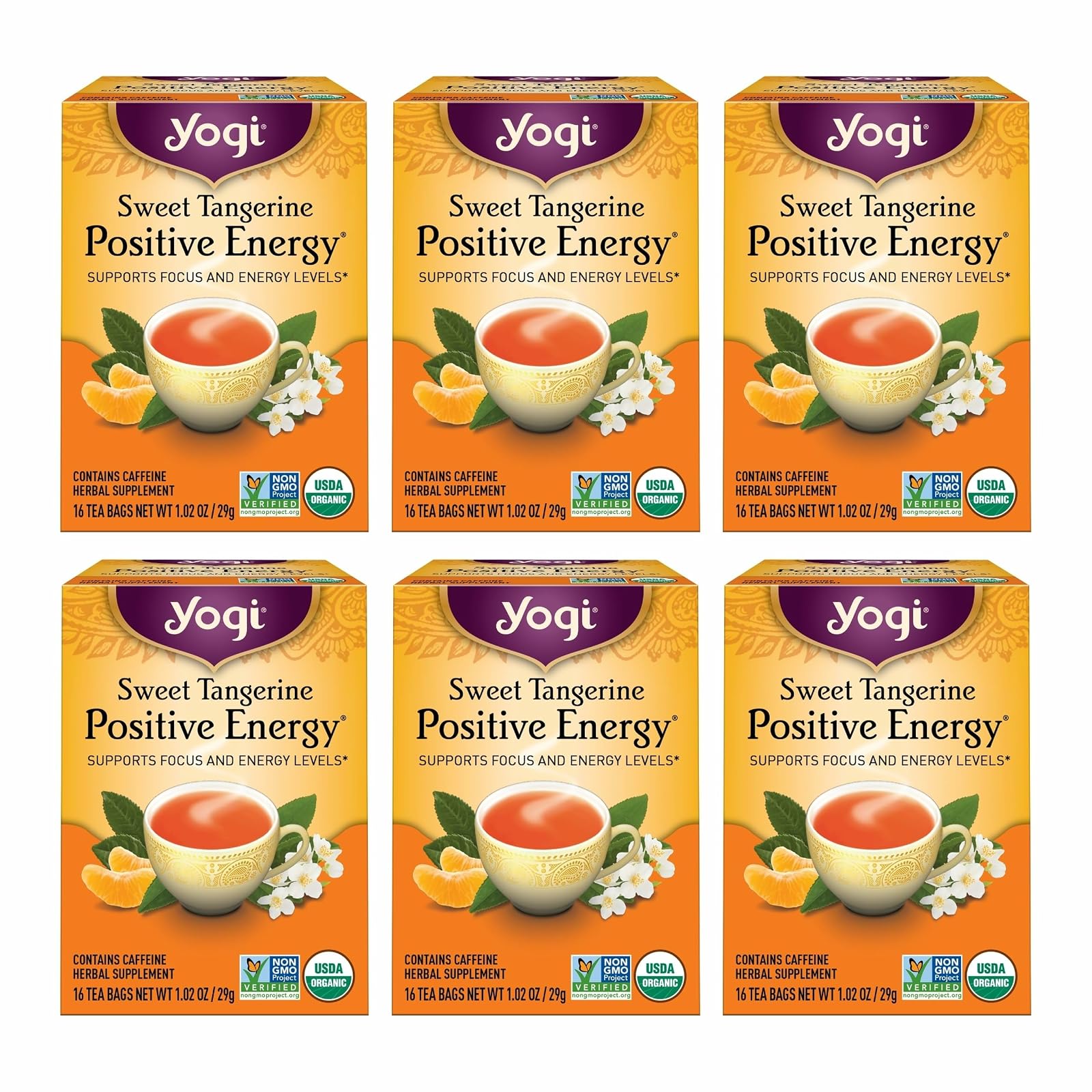 Yogi Sweet Tangerine herbal tea bags