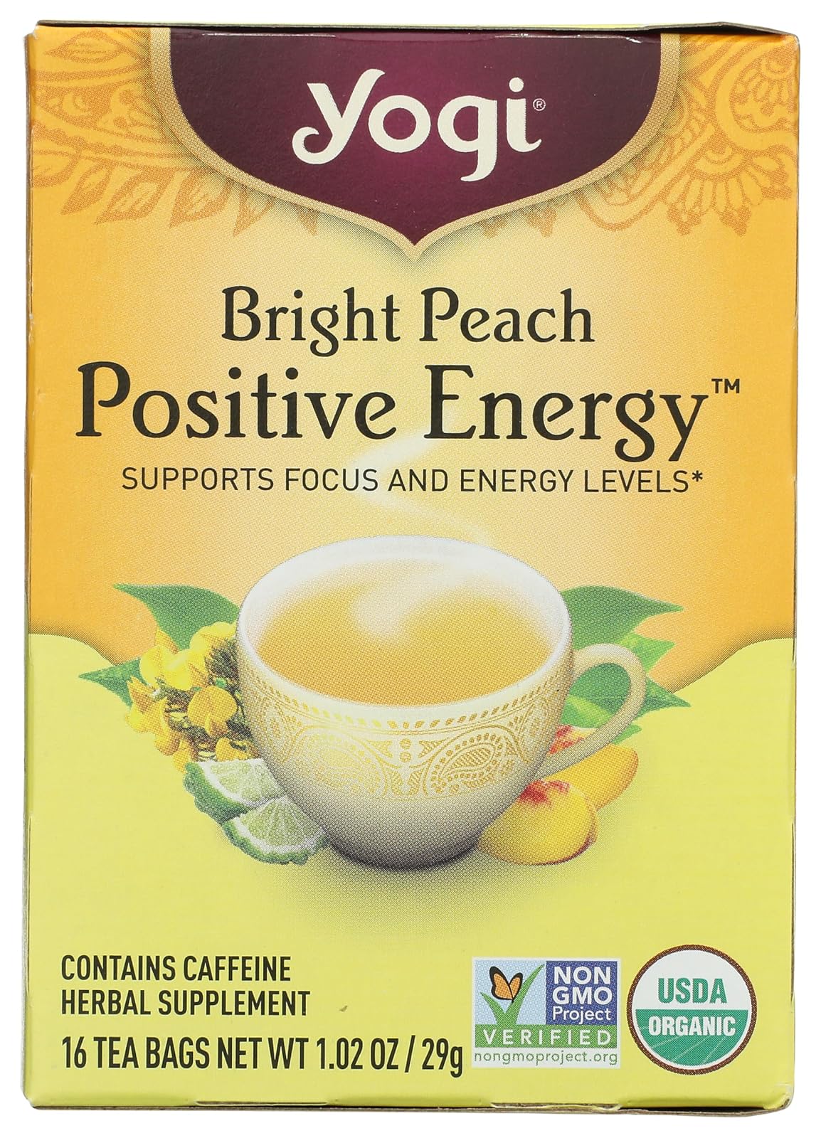 Yogi Tea Organic Peach Bergamot flavourful infusion