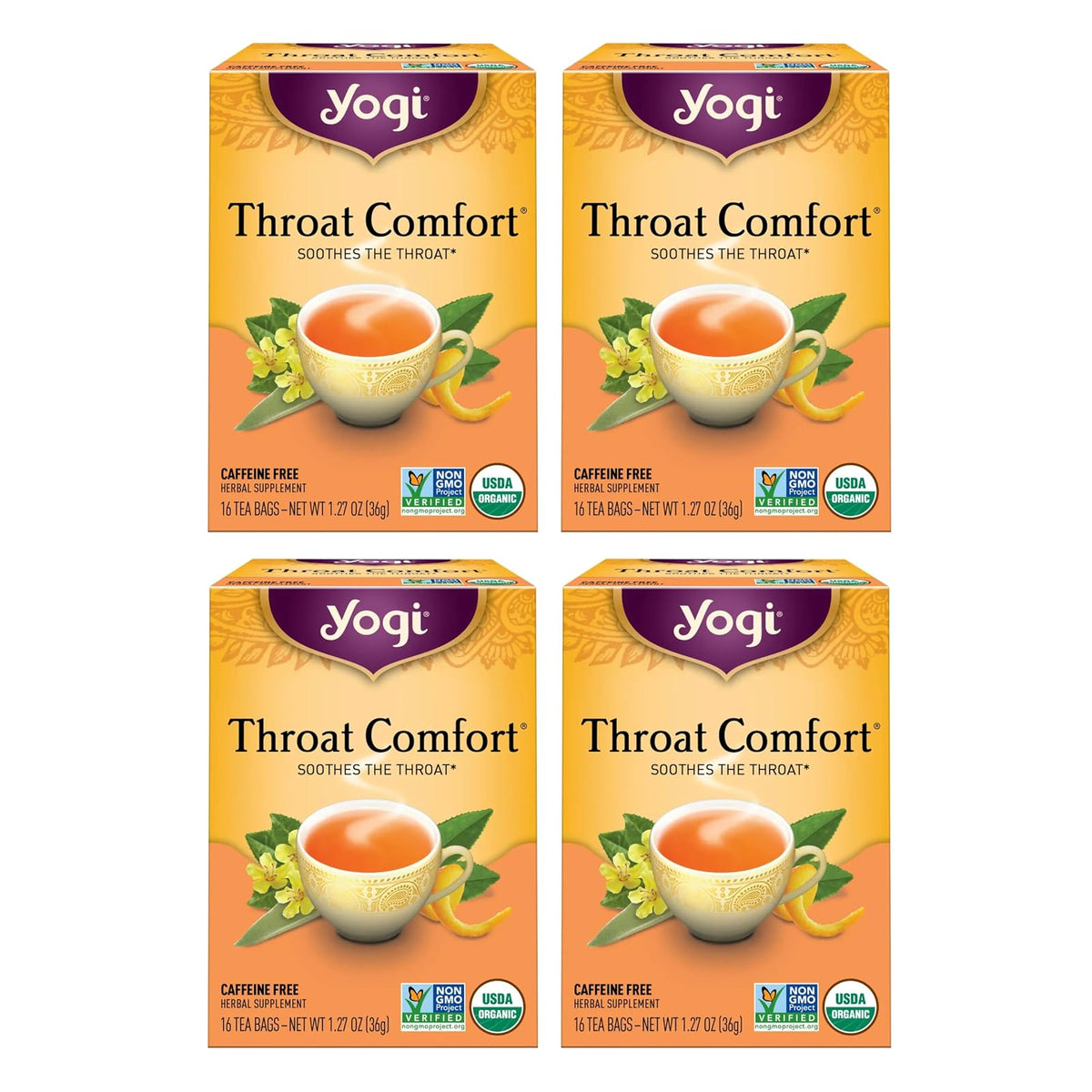 Yogi throat comfort herbal tea bags
