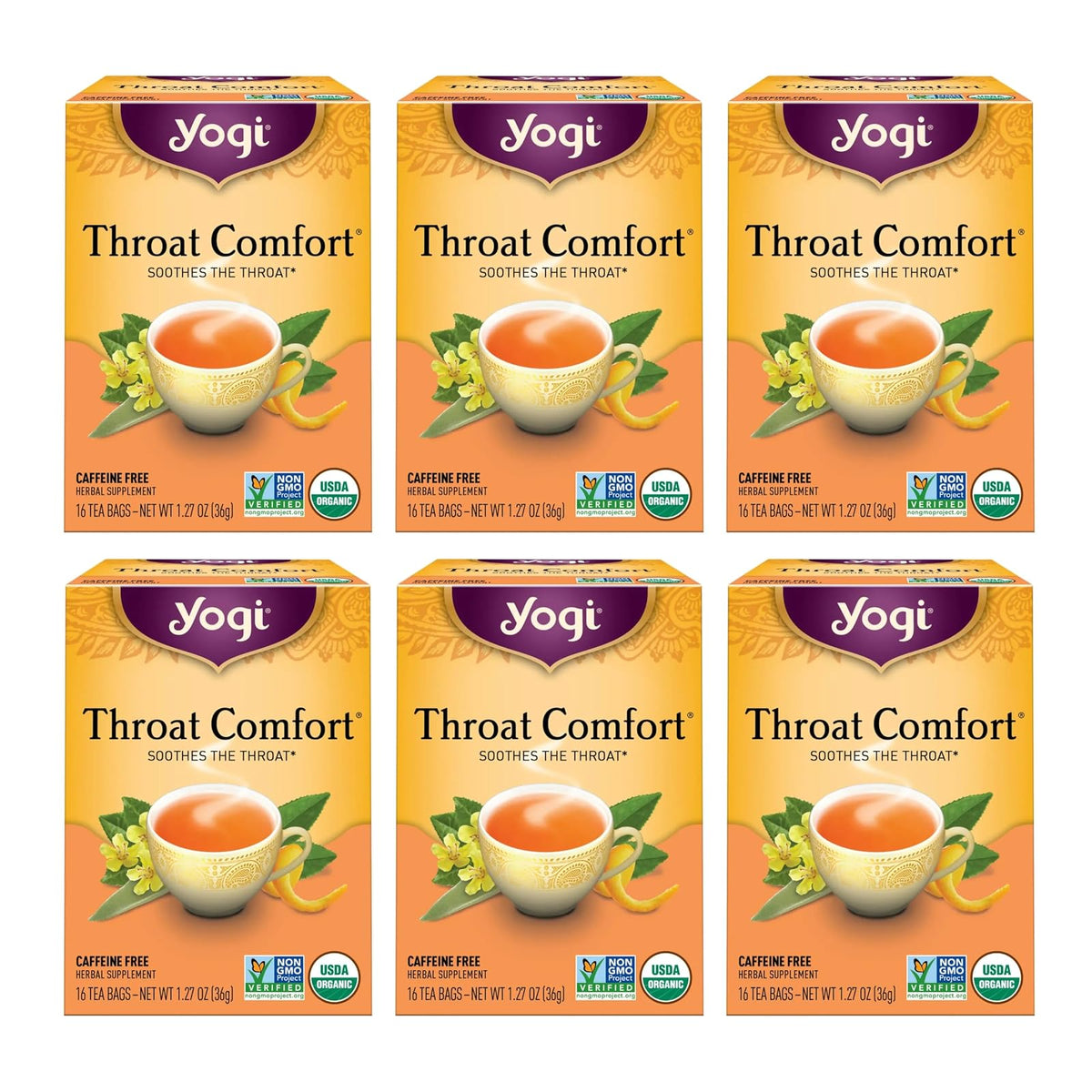 Yogi throat comfort herbal tea