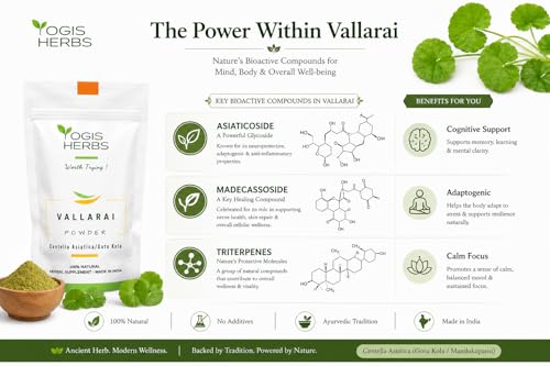 YOGIS HERBS Vallarai whole-leaf powder benefits