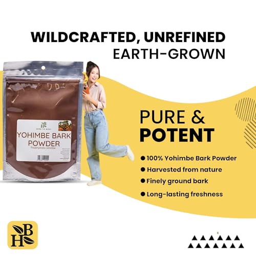 Yohimbe bark powder for herbal wellness