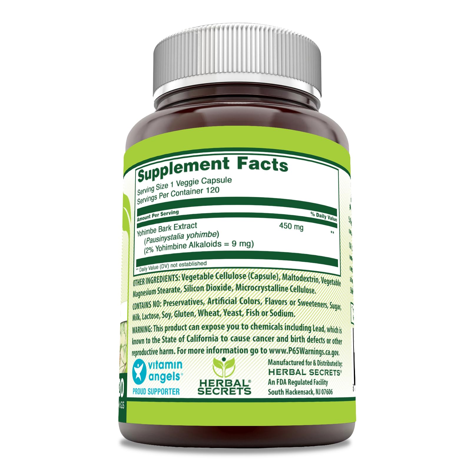 Yohimbe Extract 450 mg veggie capsules