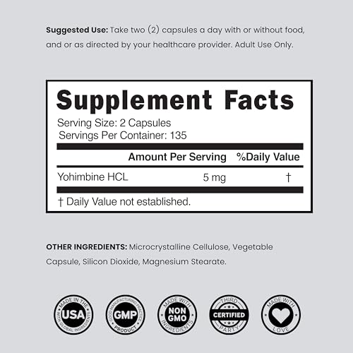 Yohimbine capsules for vitality