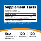 Yohimbine HCl 5 mg for weight loss