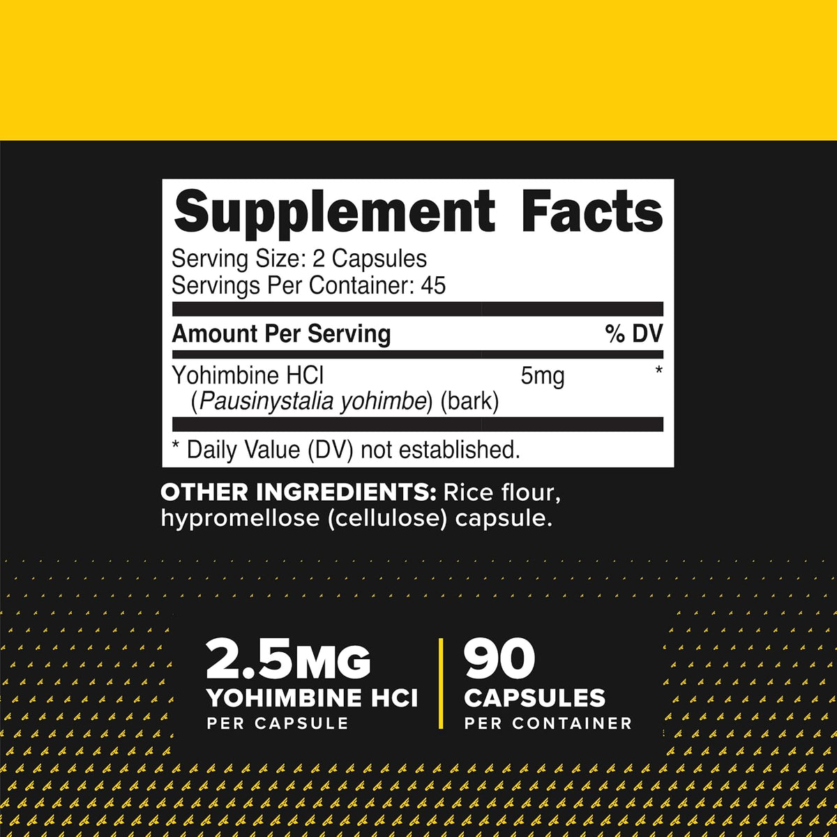 Yohimbine HCl for enhanced energy levels
