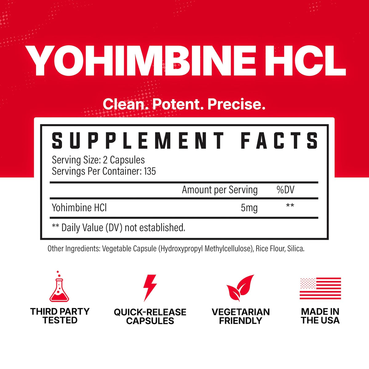 Yohimbine HCl for enhanced performance