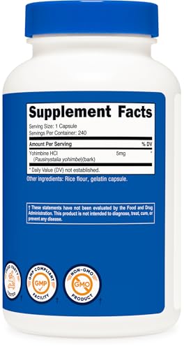 Yohimbine HCl for improved mood and focus