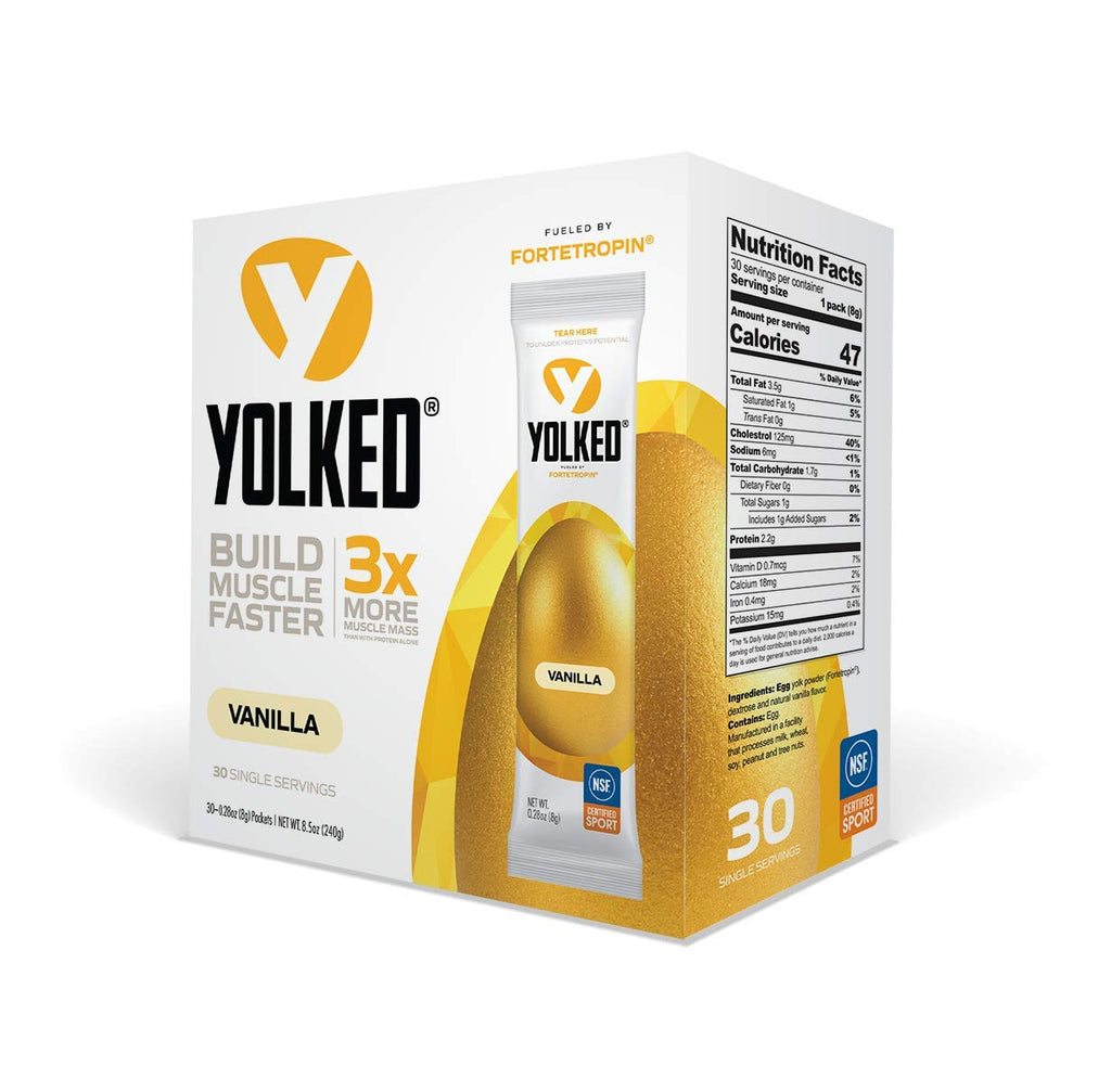 YOLKED plant protein supplement powder