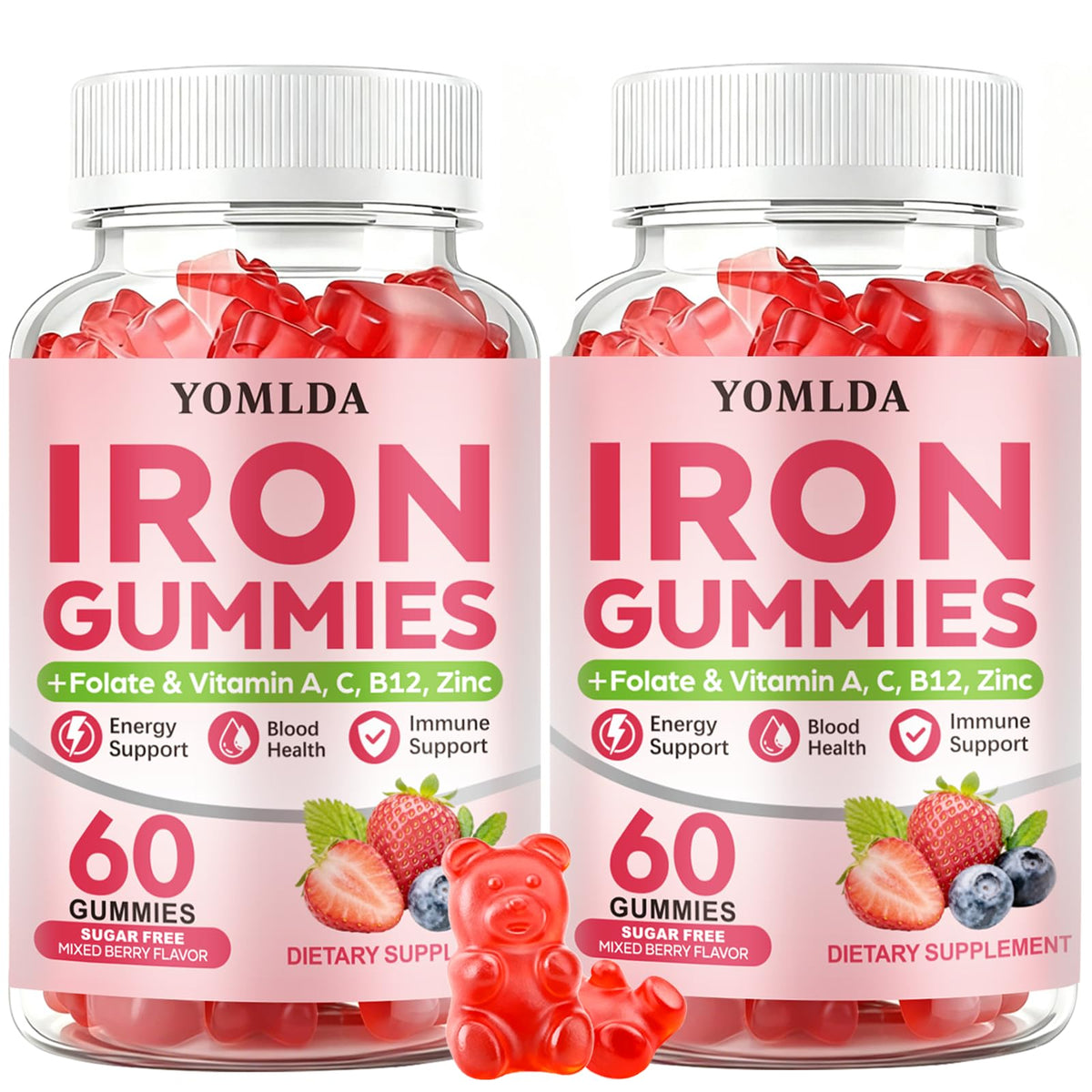 YOMLDA iron gummies for energy