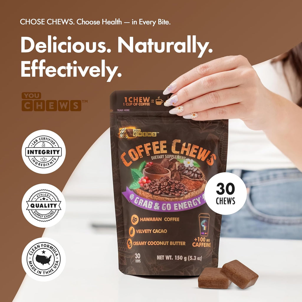 YouChews coffee chews for workouts