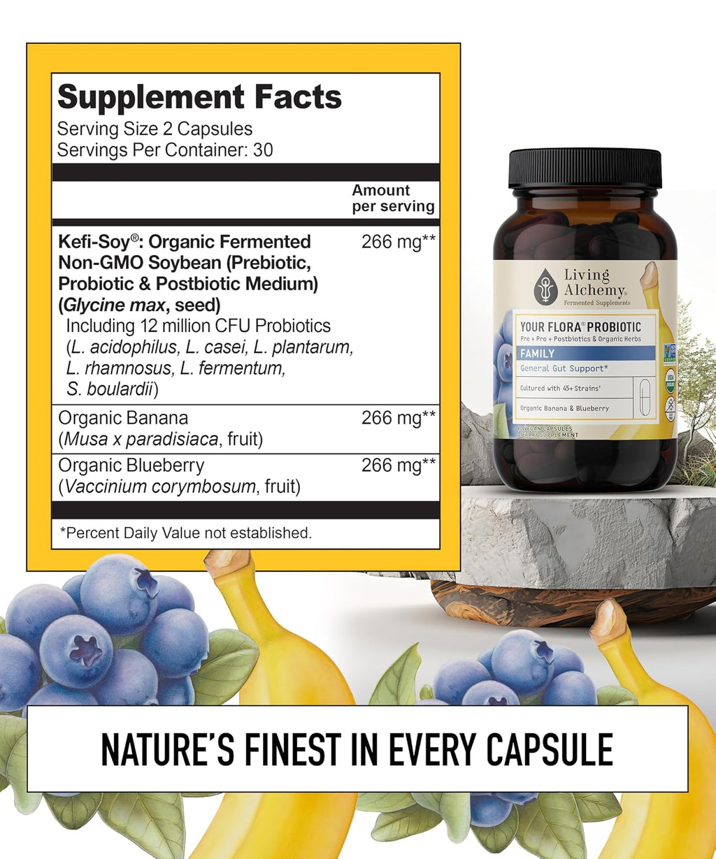 Your Flora probiotic supplement for gut health