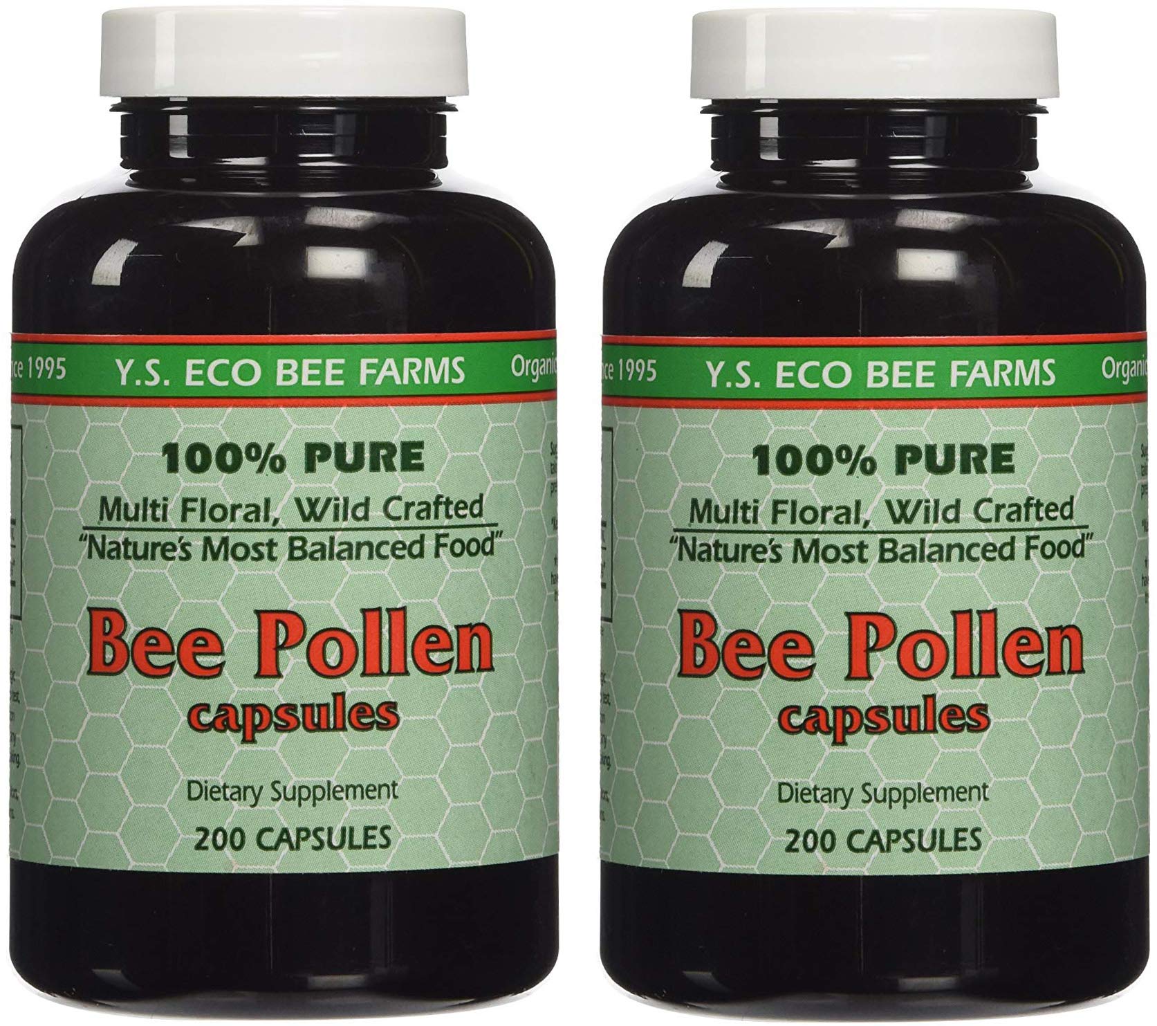 YS Organics bee pollen capsules