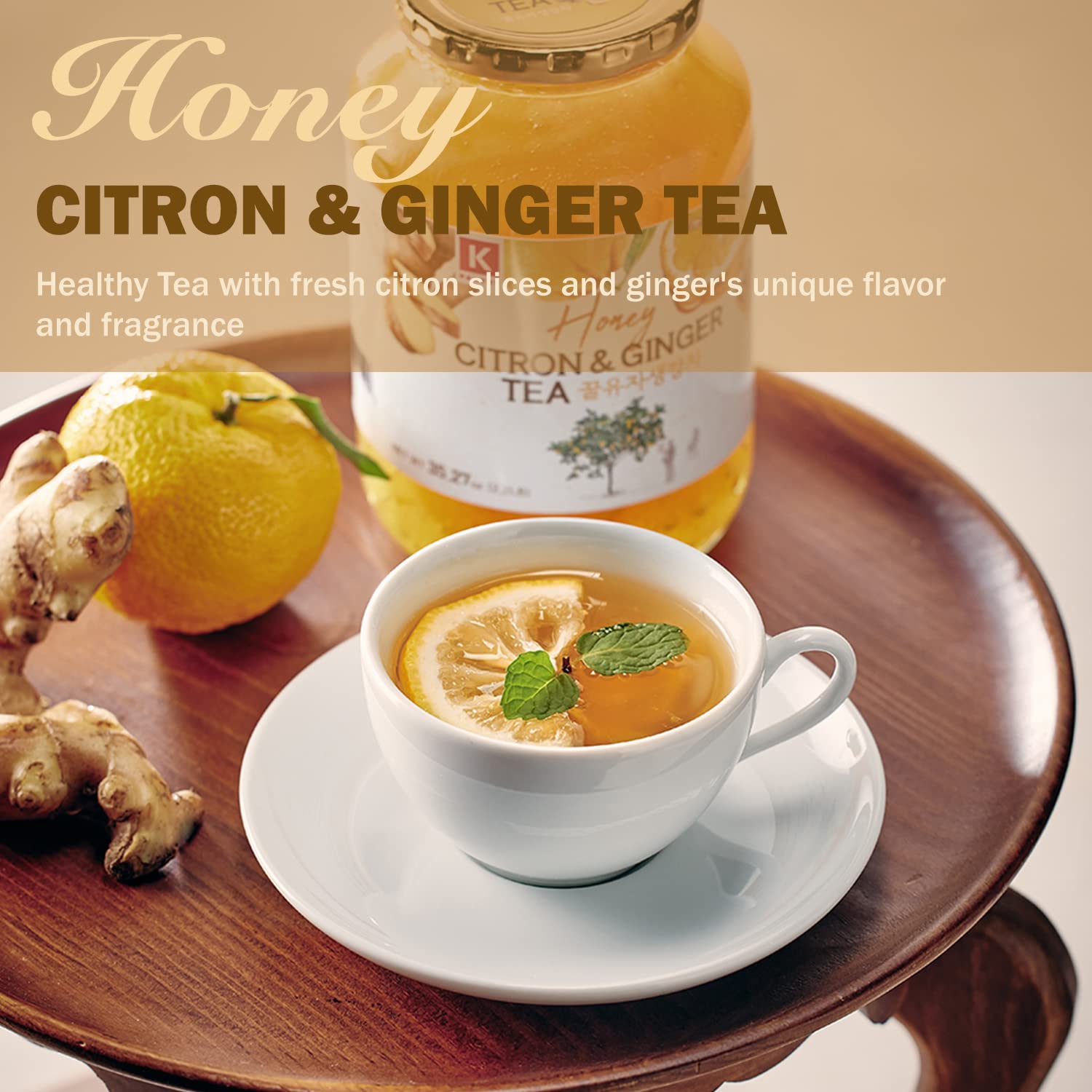 Yuja tea infused with ginger