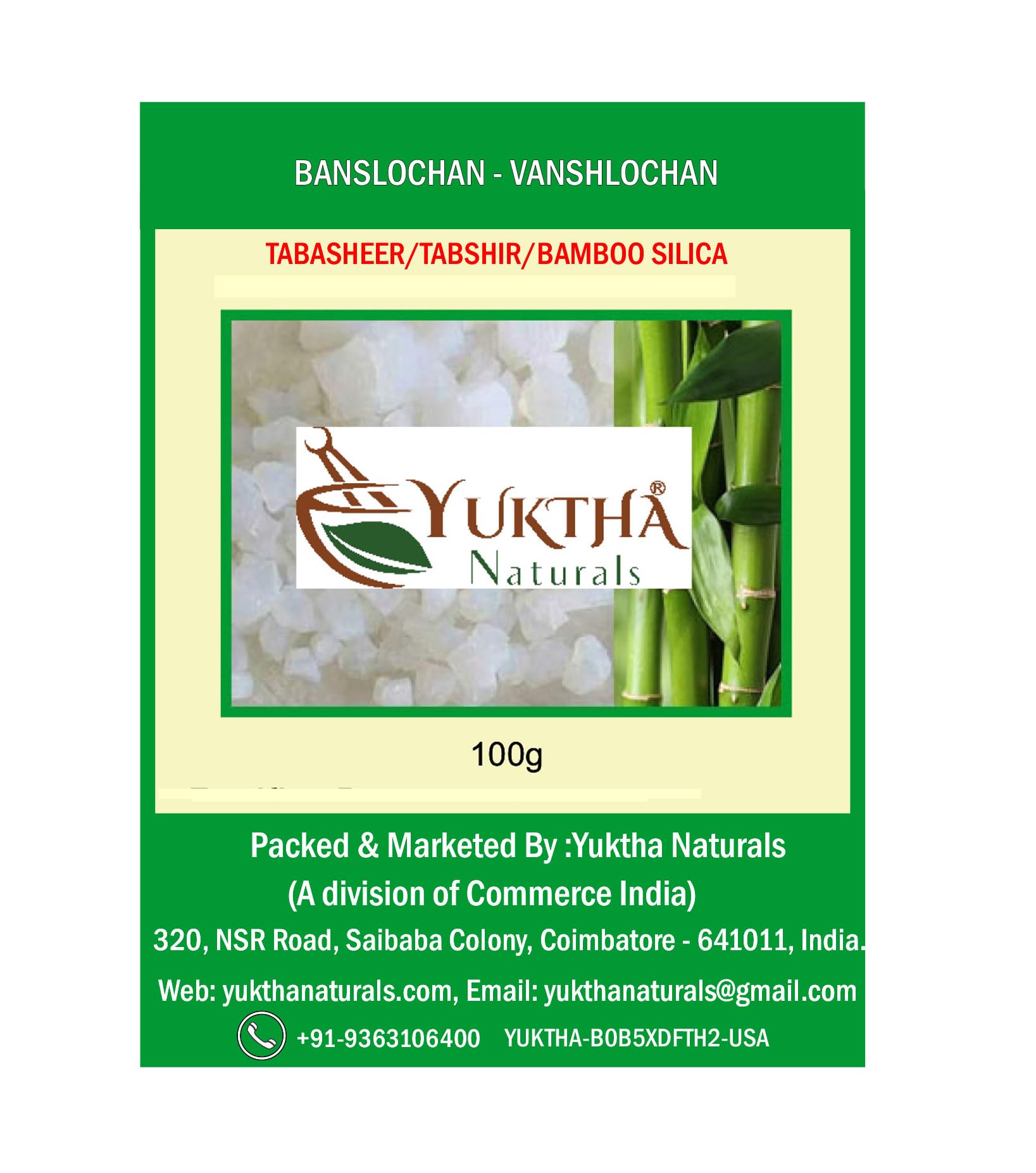 Yuktha Naturals bamboo silica powder