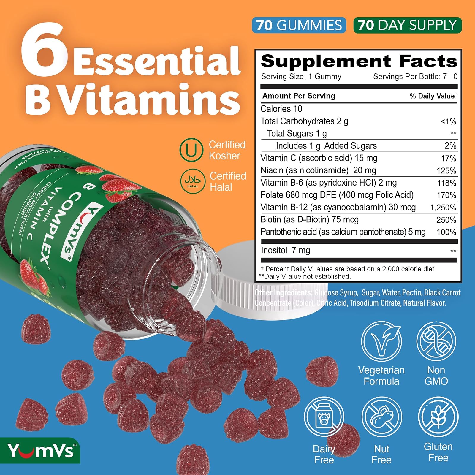 YUM-V's B complex vitamins with vitamin C