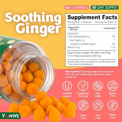 YUM-V's herbal ginger gummy supplements