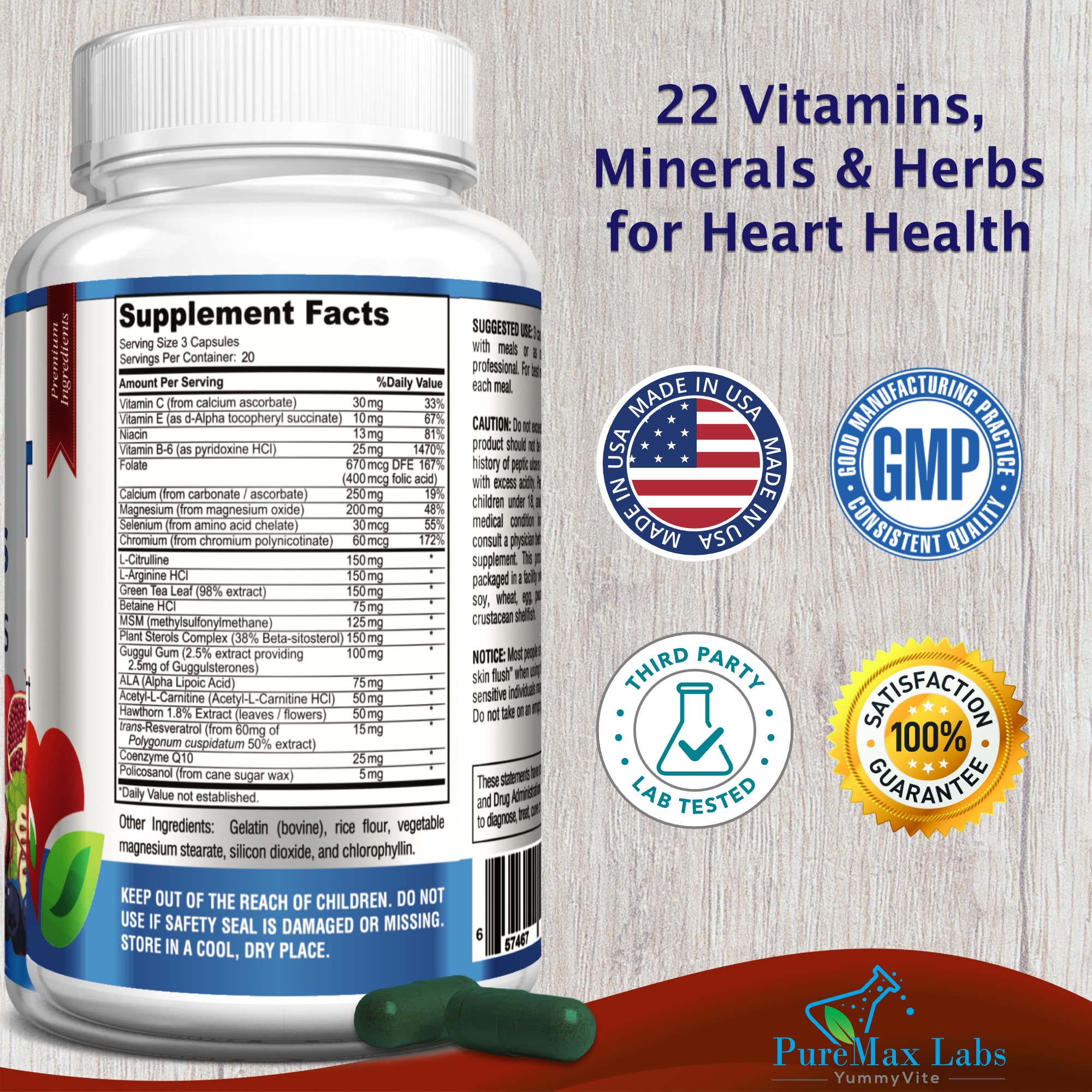 YUMMYVITE blended vitamins for cardiovascular health