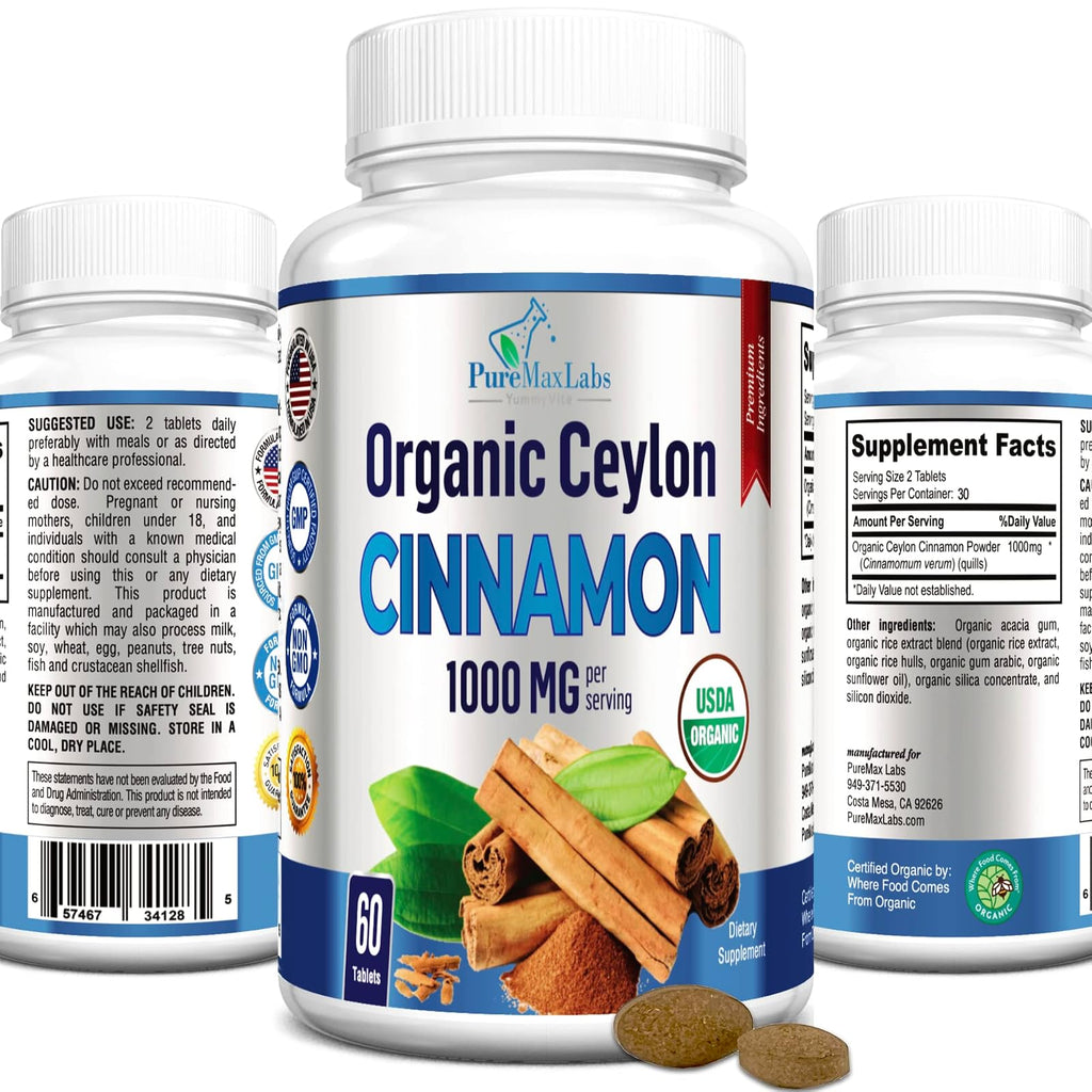 YUMMYVITE organic ceylon cinnamon tablets