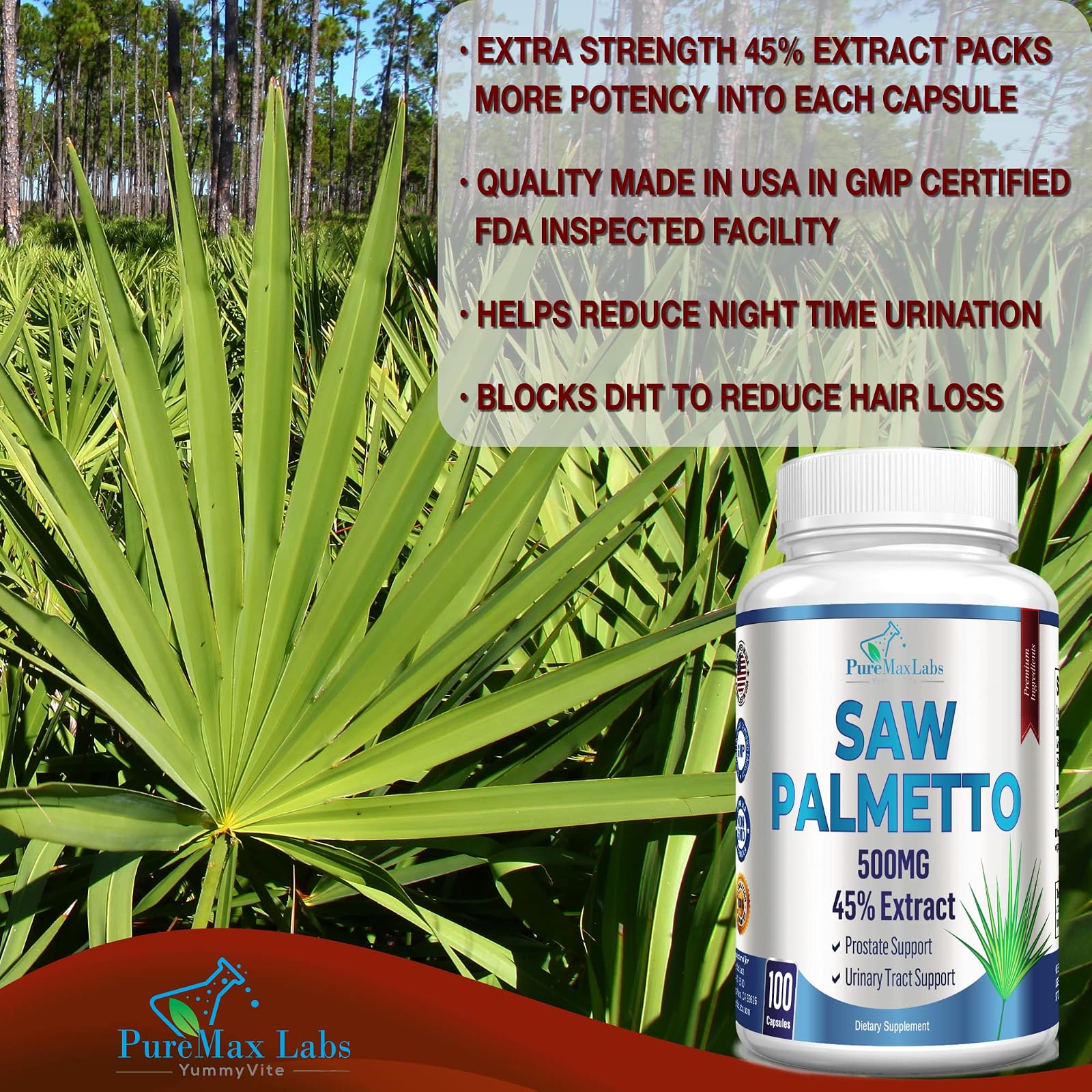 YUMMYVITE saw palmetto benefits