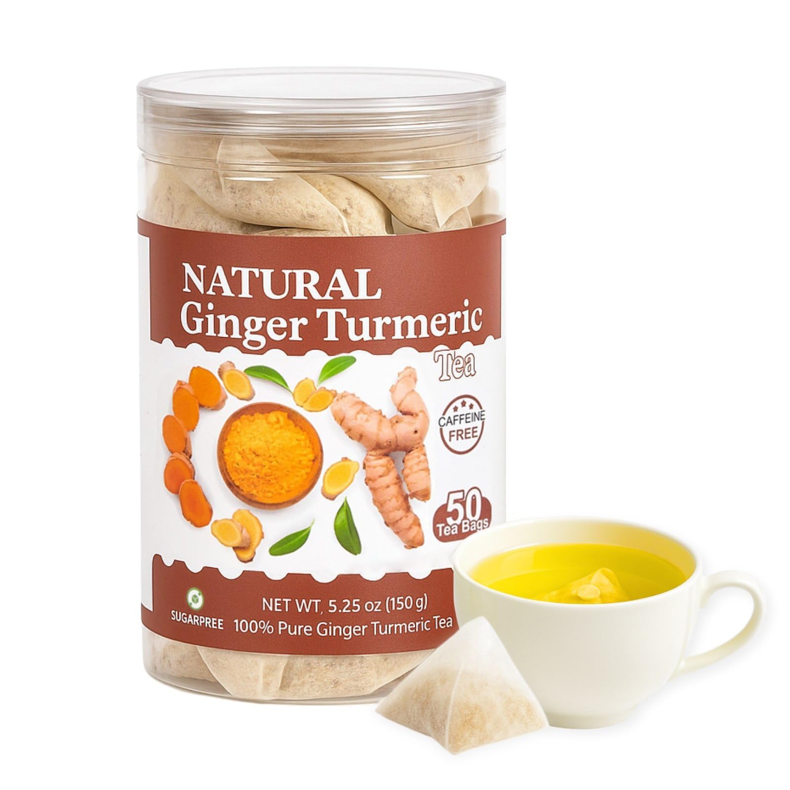YUNHAHA ginger turmeric tea bags