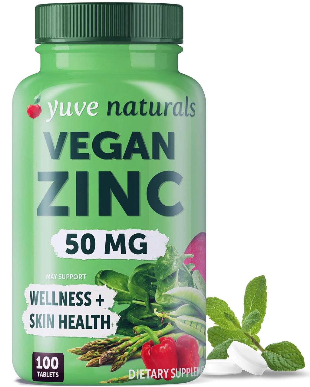 Yuve Naturals zinc gluconate tablets