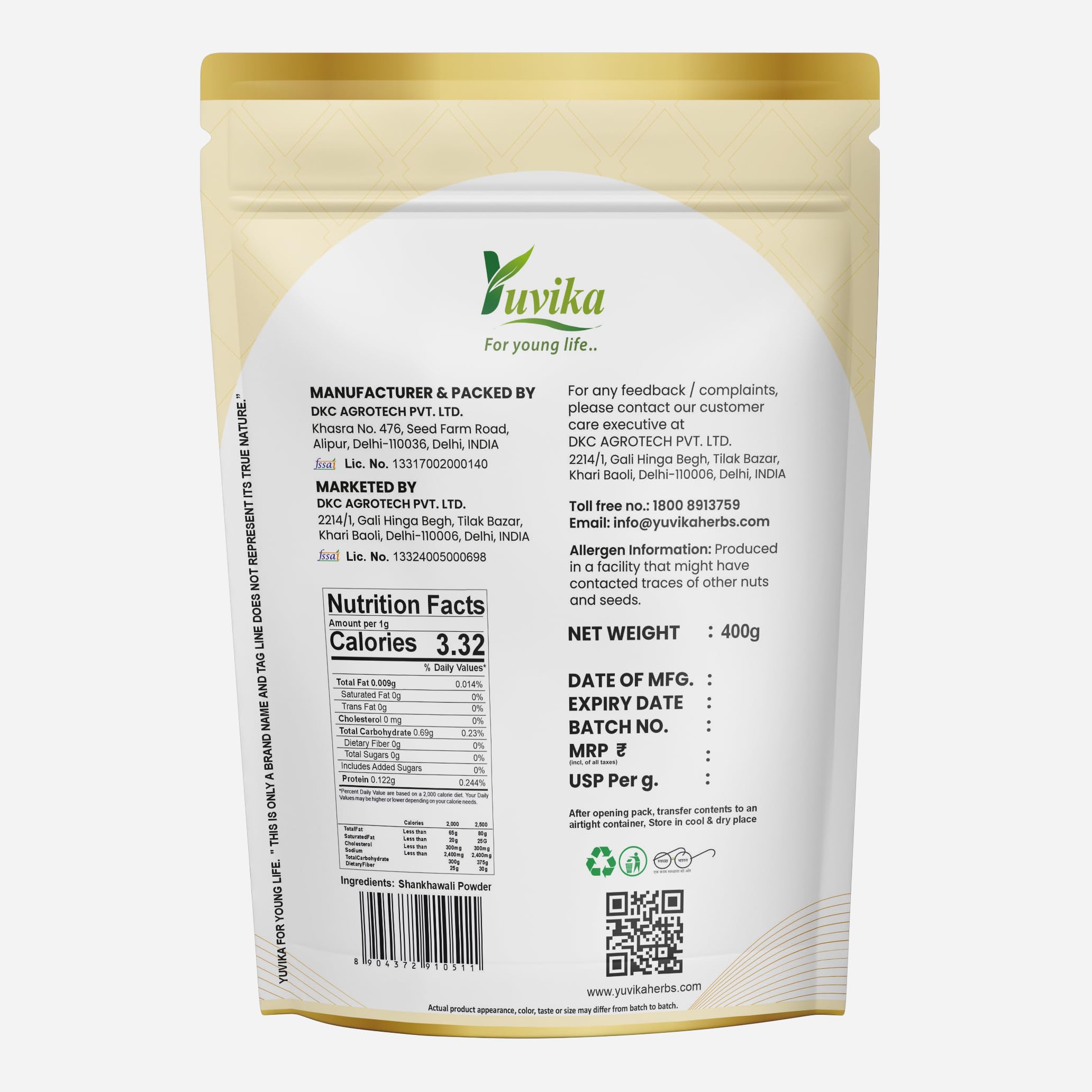 YUVIKA Shankhawali for traditional medicine