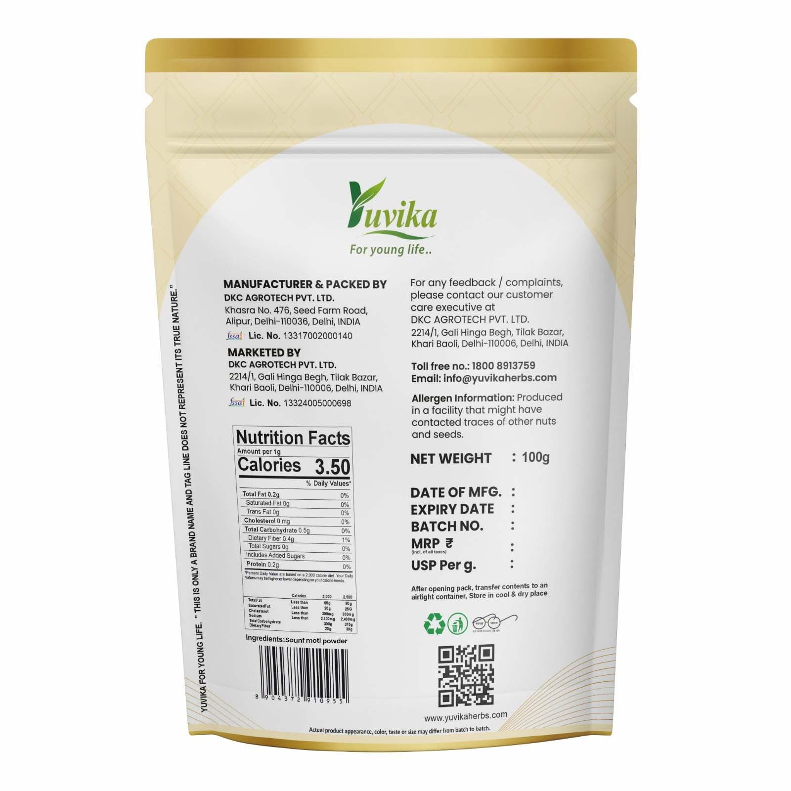 YUVIKA Sonf Moti for aromatic dishes