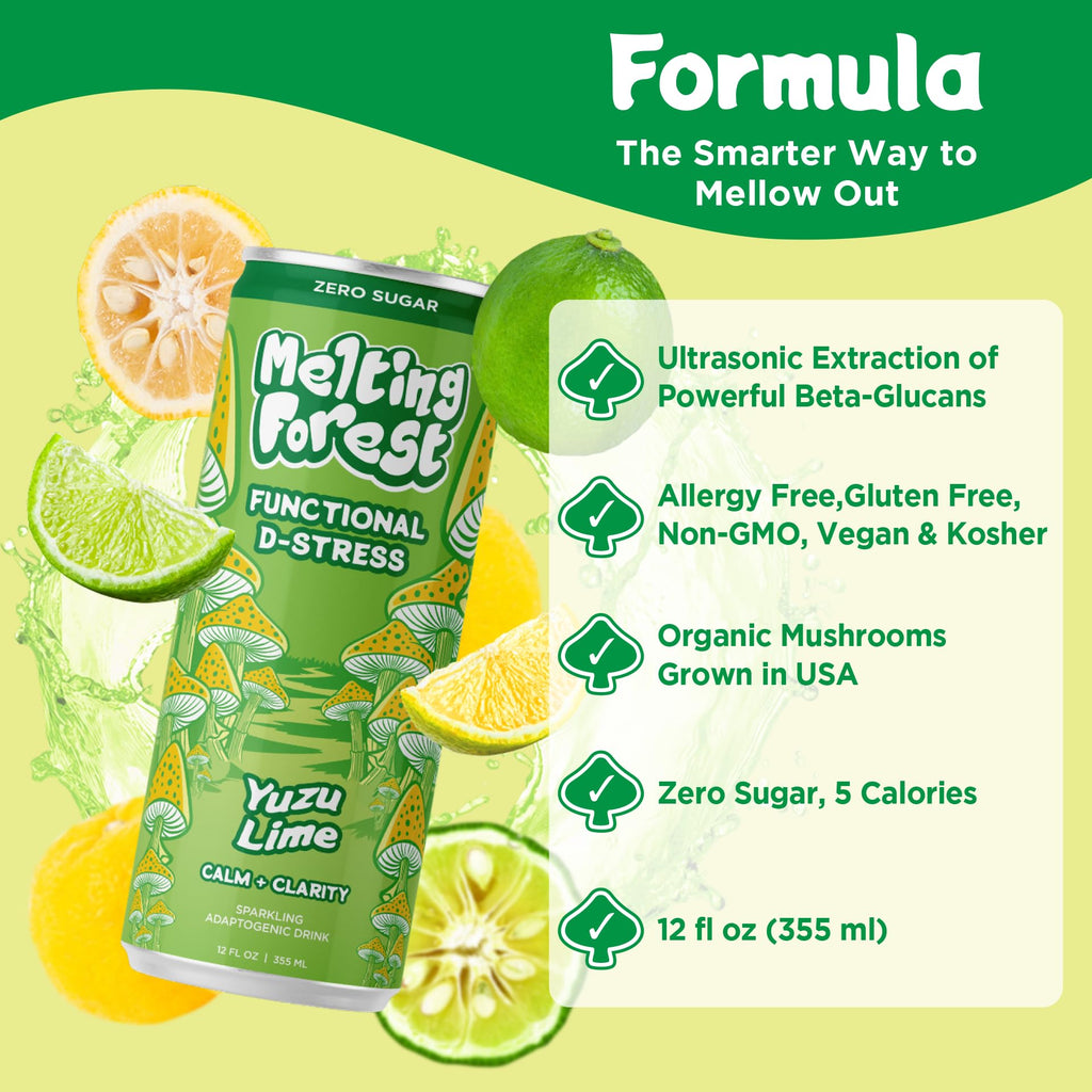 yuzu lime flavour mushroom drink