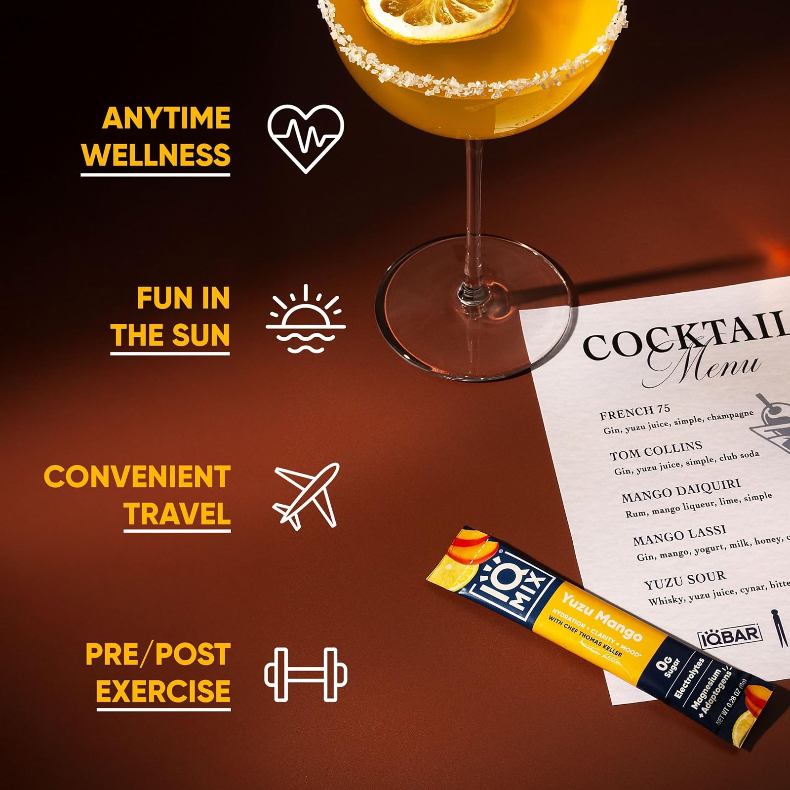 yuzu mango flavour electrolyte drink mix
