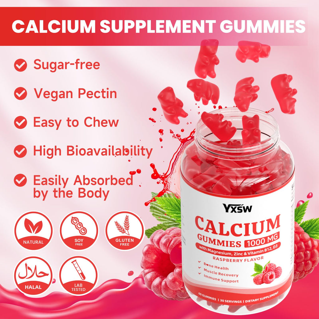 YXSW calcium gummies for optimal bone health