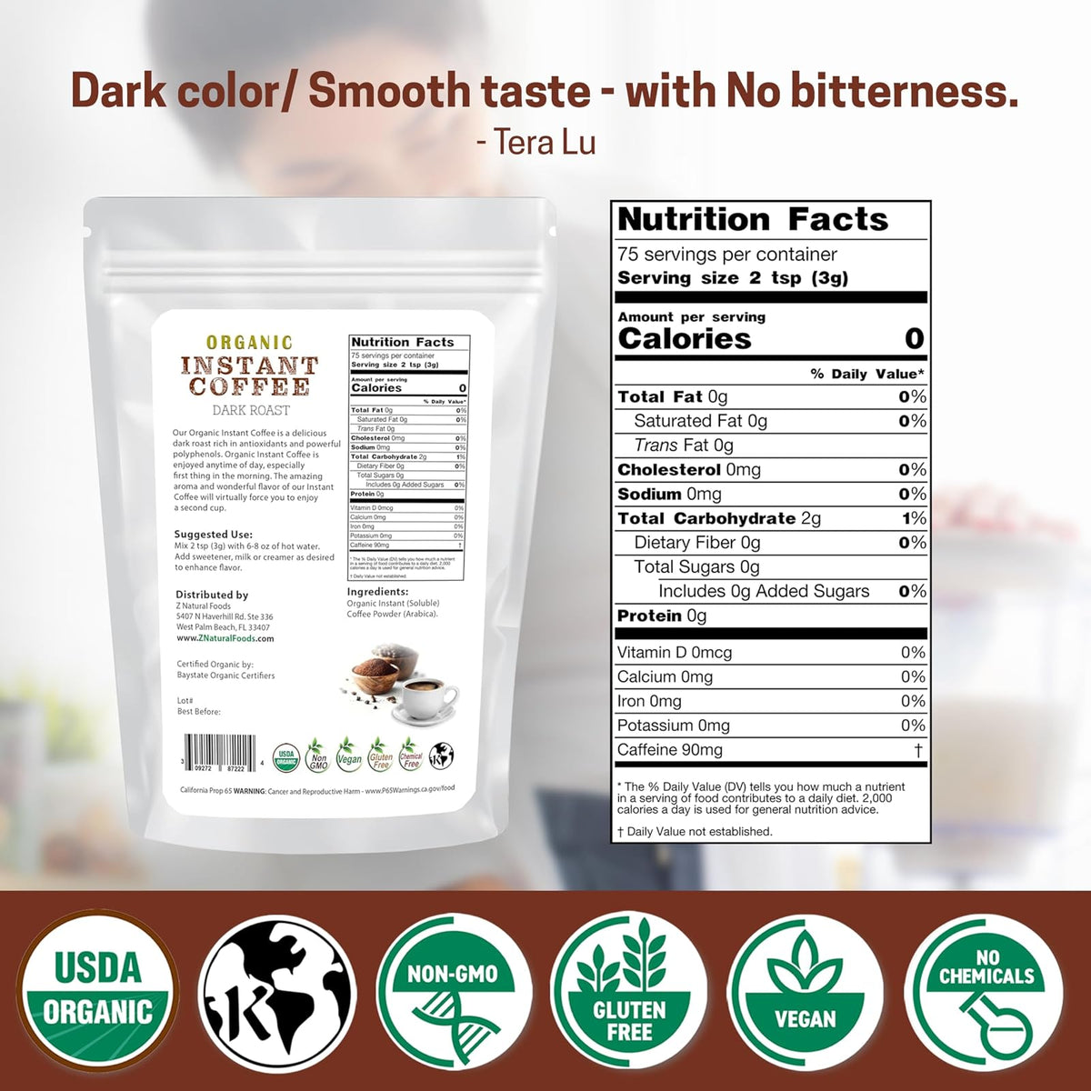 Z Natural Foods coffee powder benefits