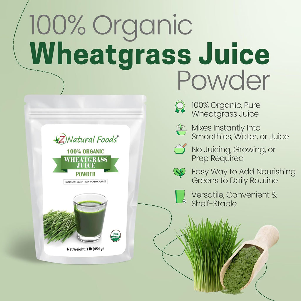 Z Natural Foods wheatgrass powder nutrition