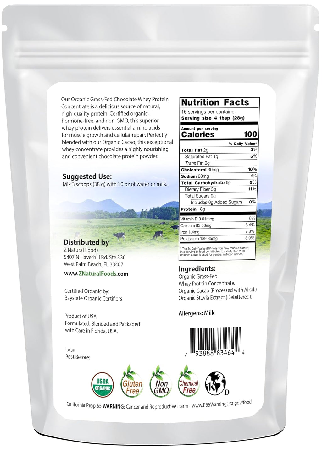 Z Natural Foods whey protein for muscle recovery
