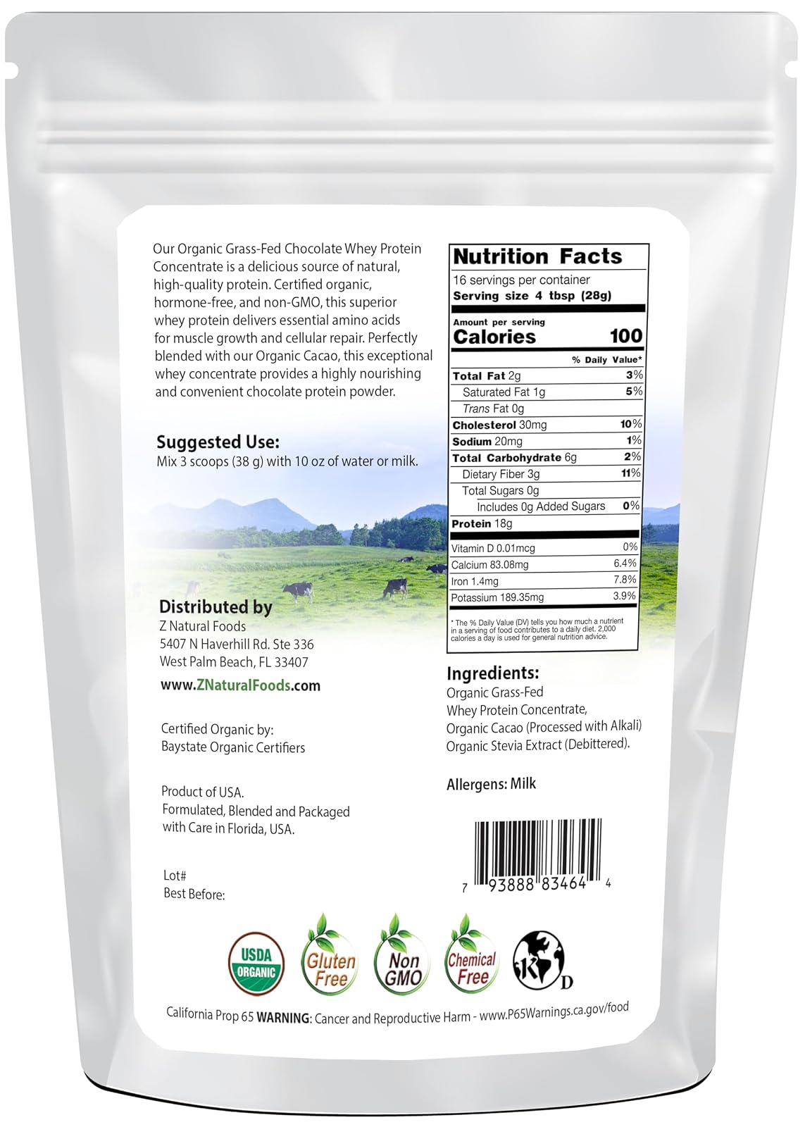 Z Natural Foods whey protein for muscle recovery