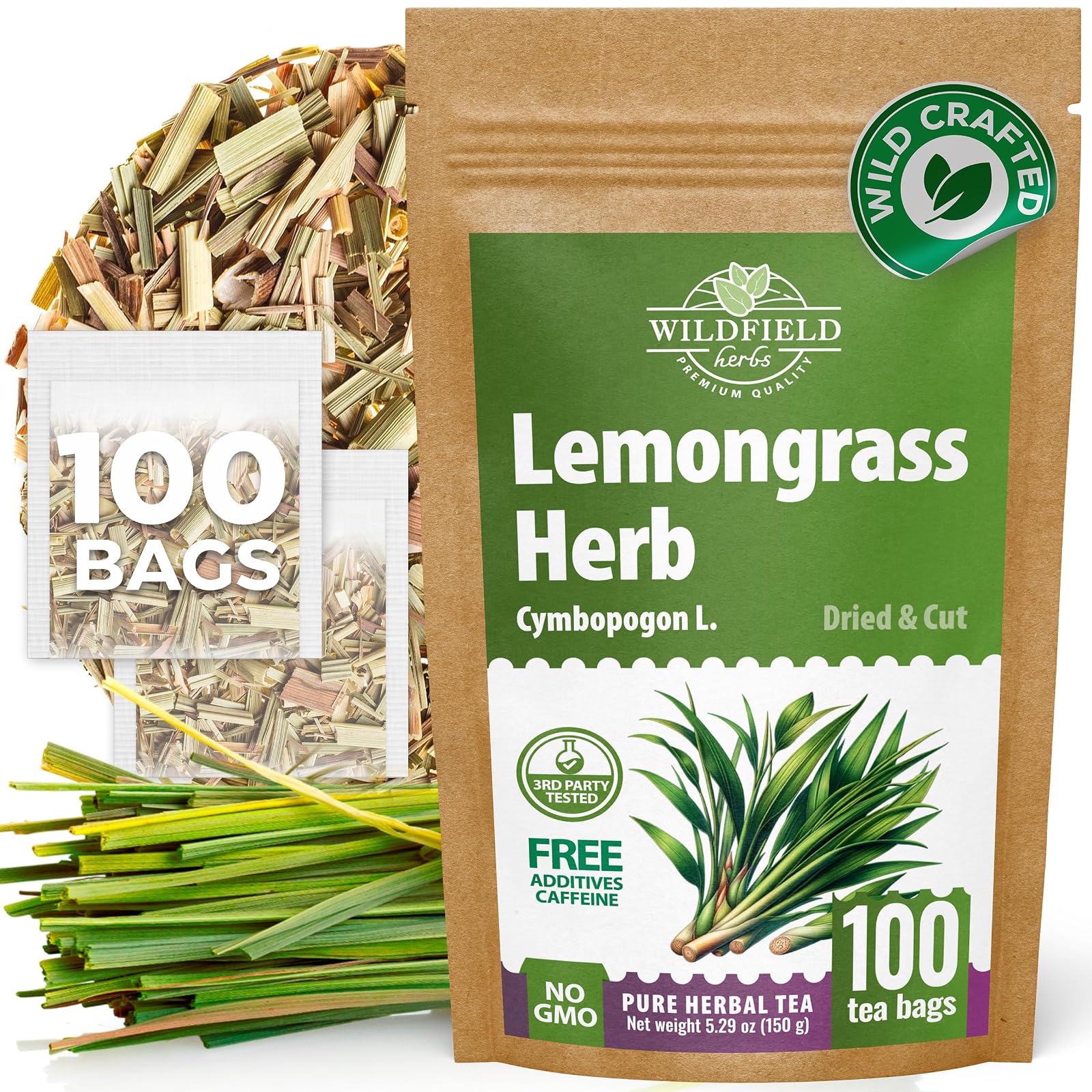 Zacate De Limon dried lemongrass tea bags