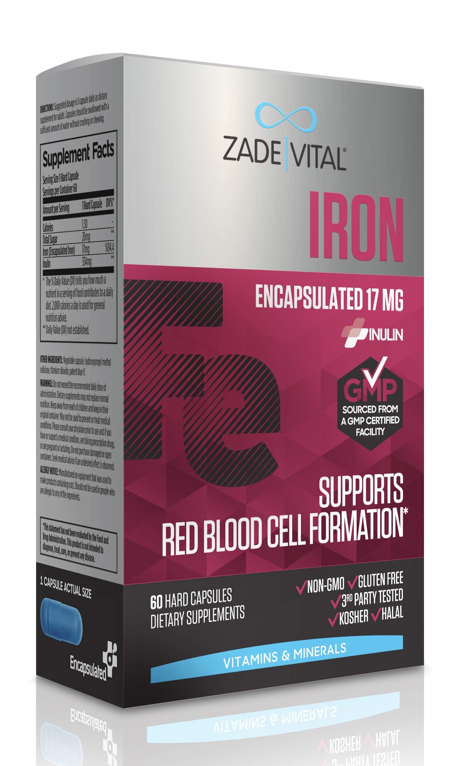 Zade Vital iron supplement for energy