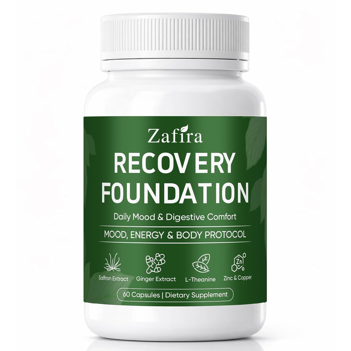 Zafira Organics recovery foundation capsules