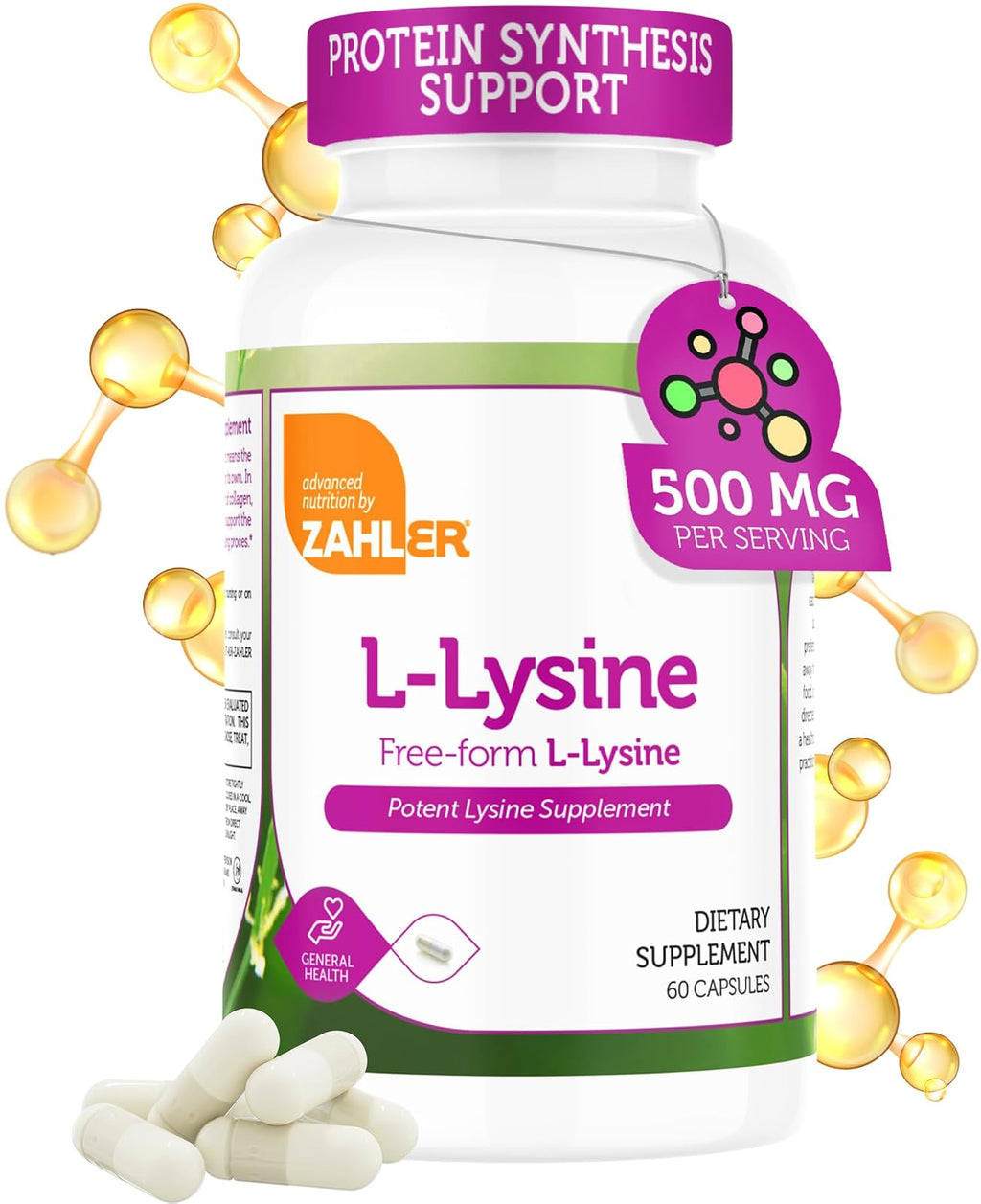 Zahler L-Lysine 500 mg capsules