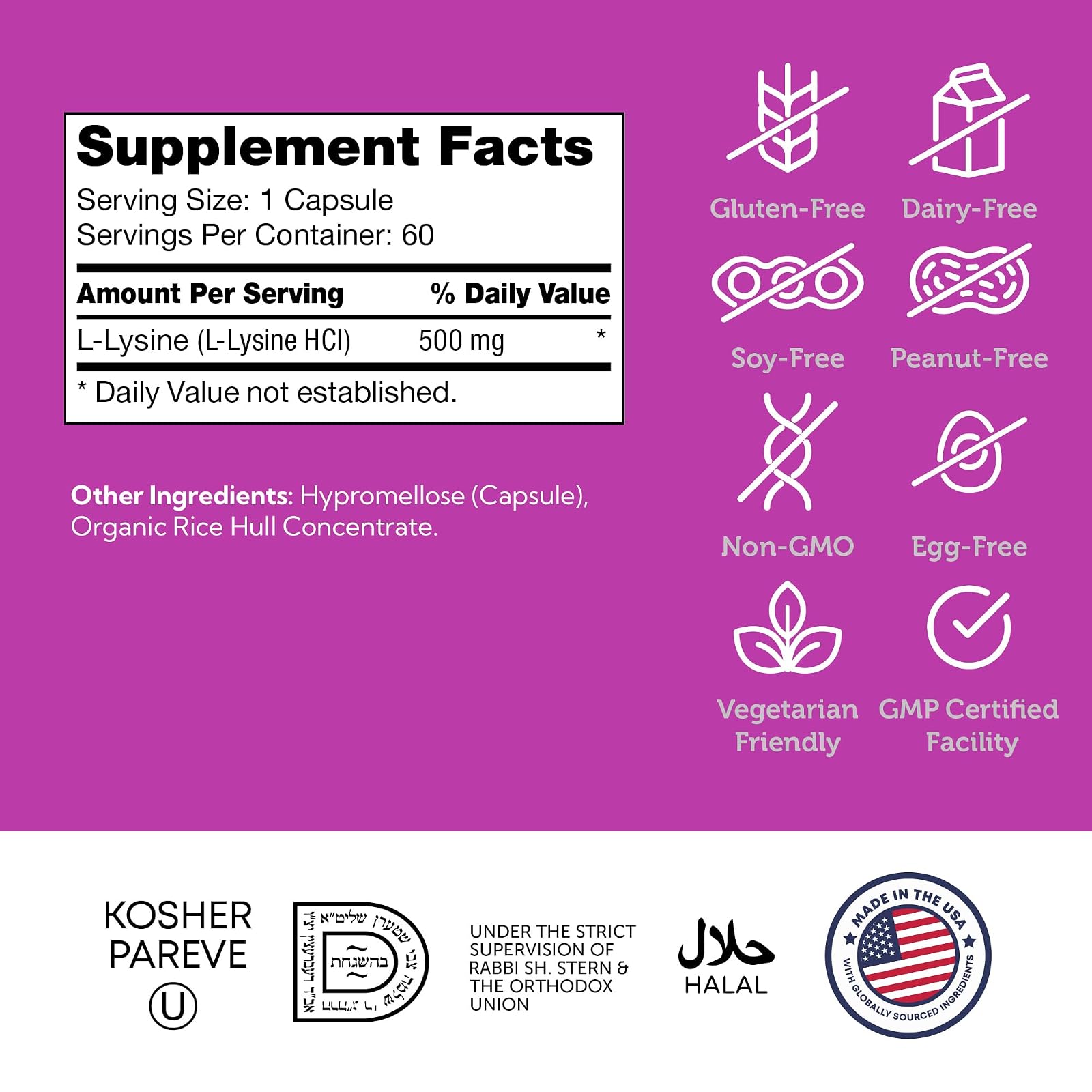 Zahler L-Lysine for overall wellness