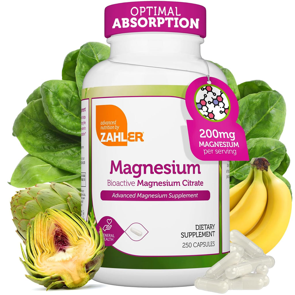 Zahler magnesium citrate capsules for relaxation