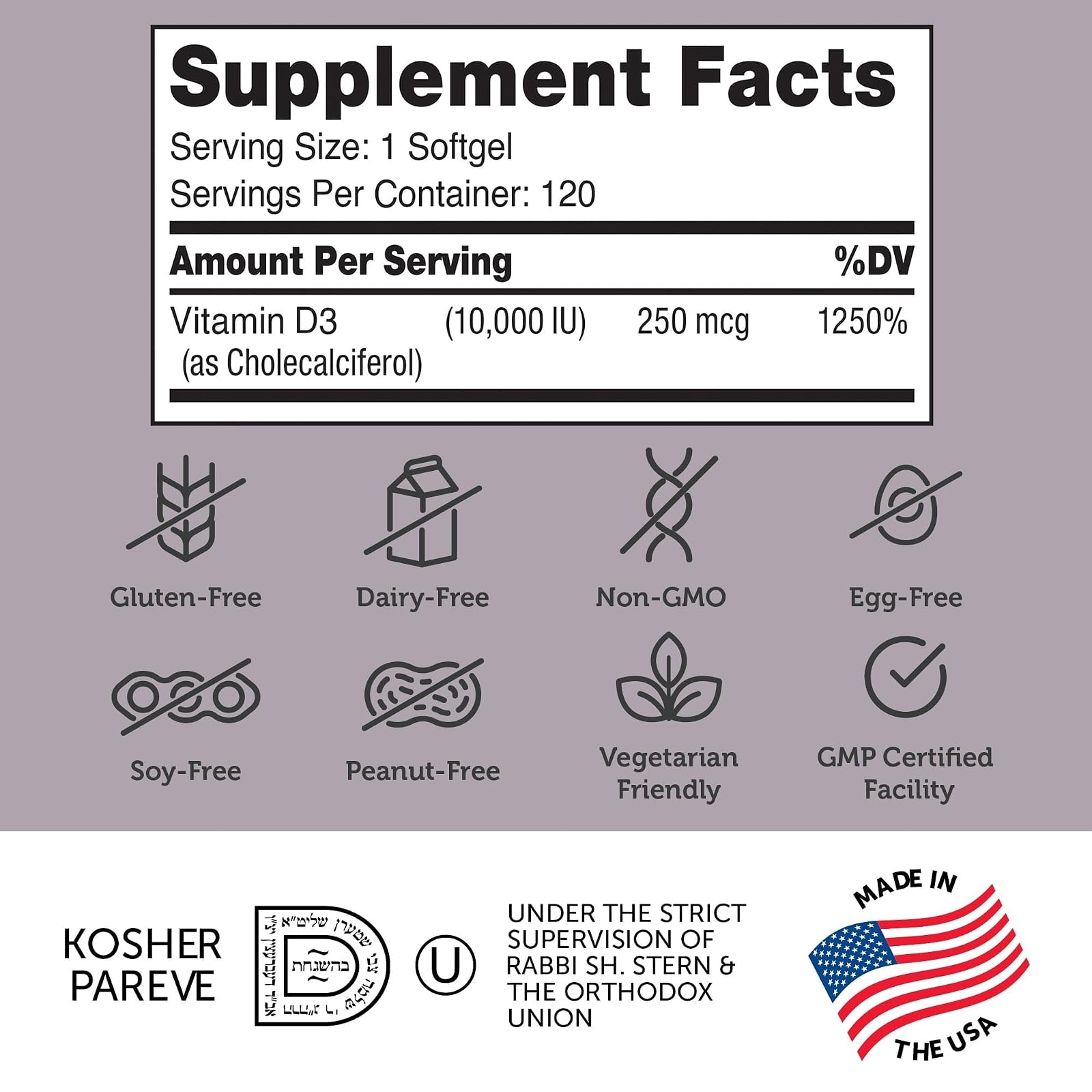 Zahler vitamin D3 10,000 IU benefits
