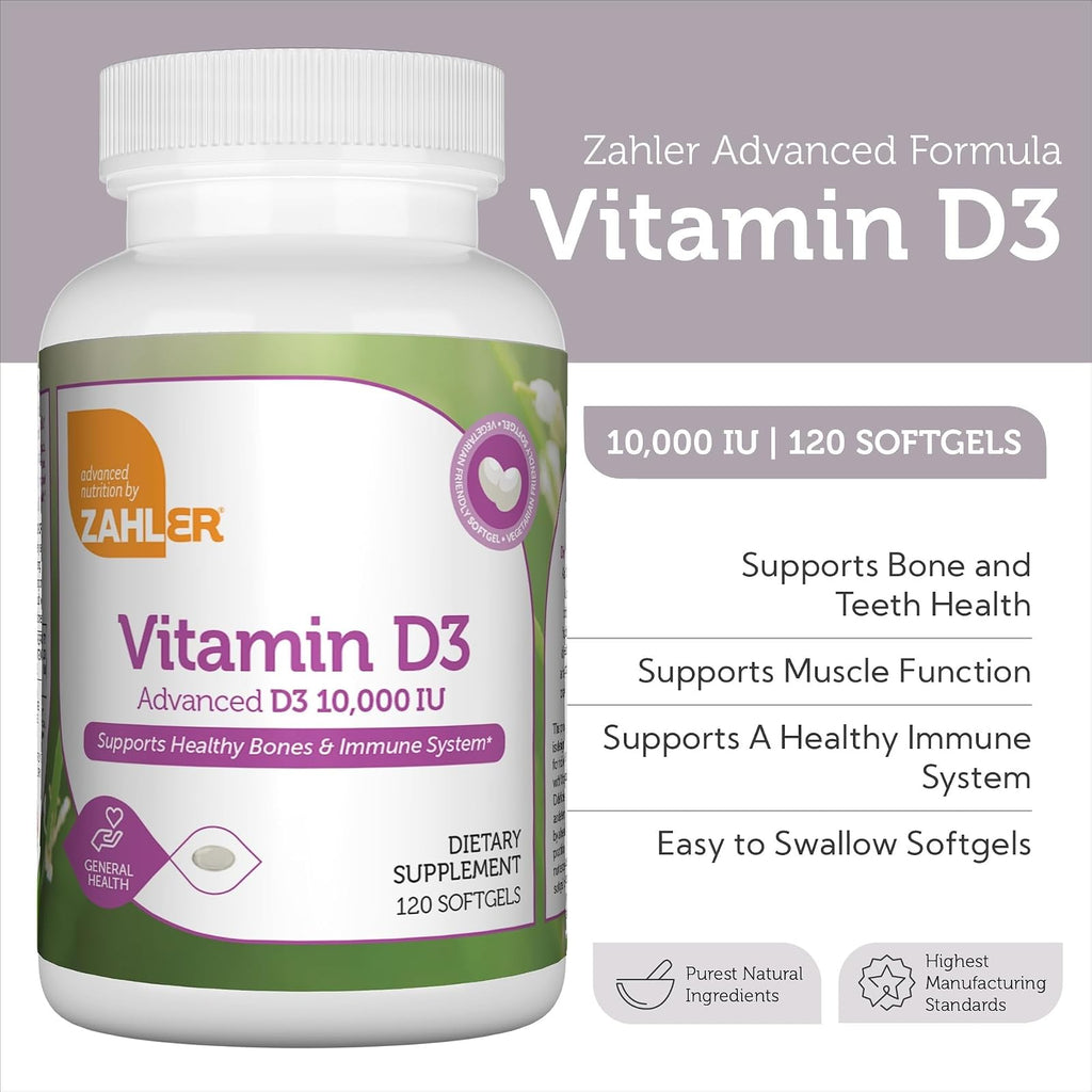 Zahler vitamin D3 120 count