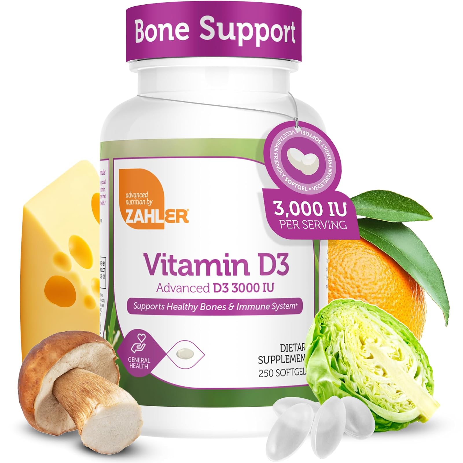 Zahler Vitamin D3 3000 IU softgels