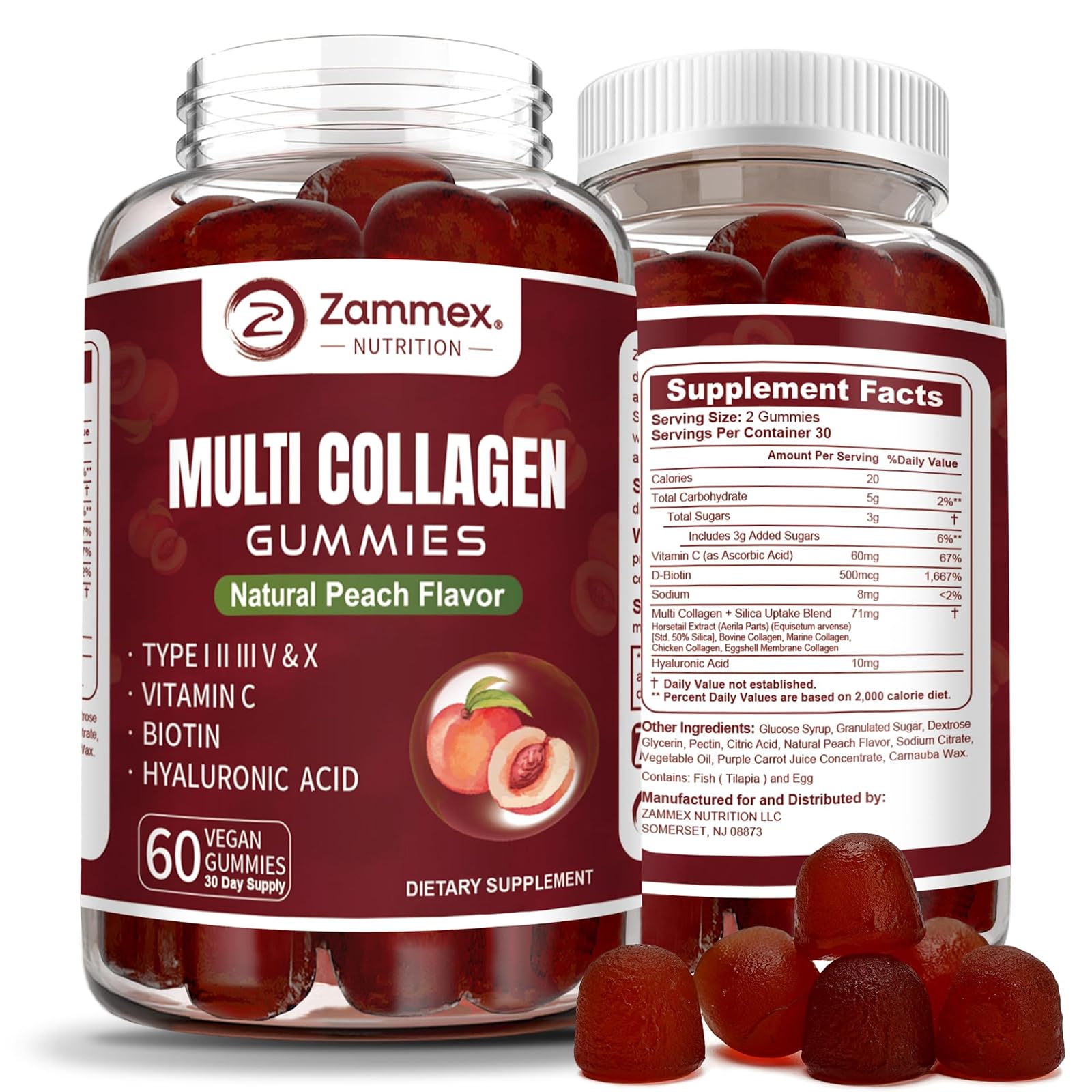 Zammex collagen gummies for beauty