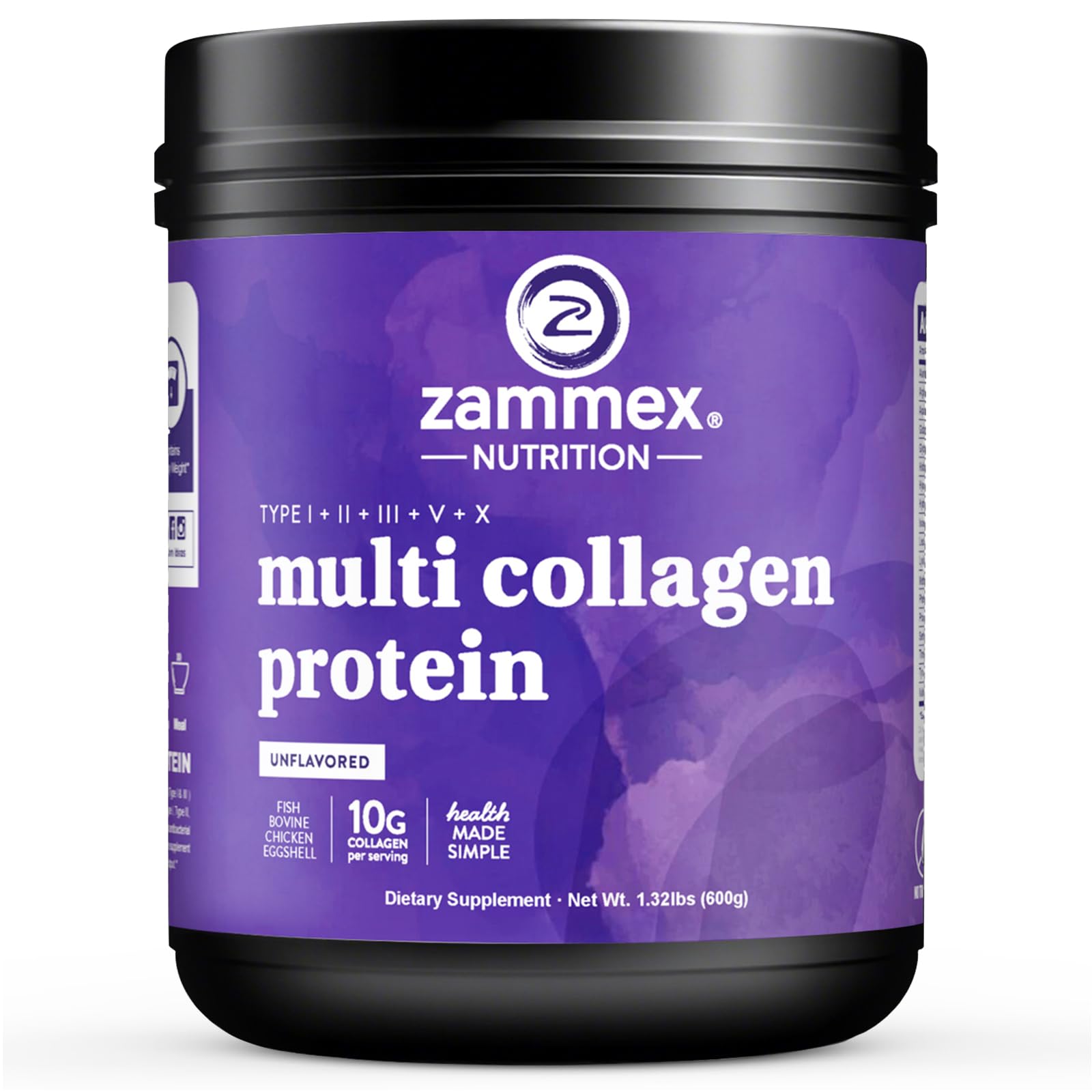 Zammex multi collagen peptides powder